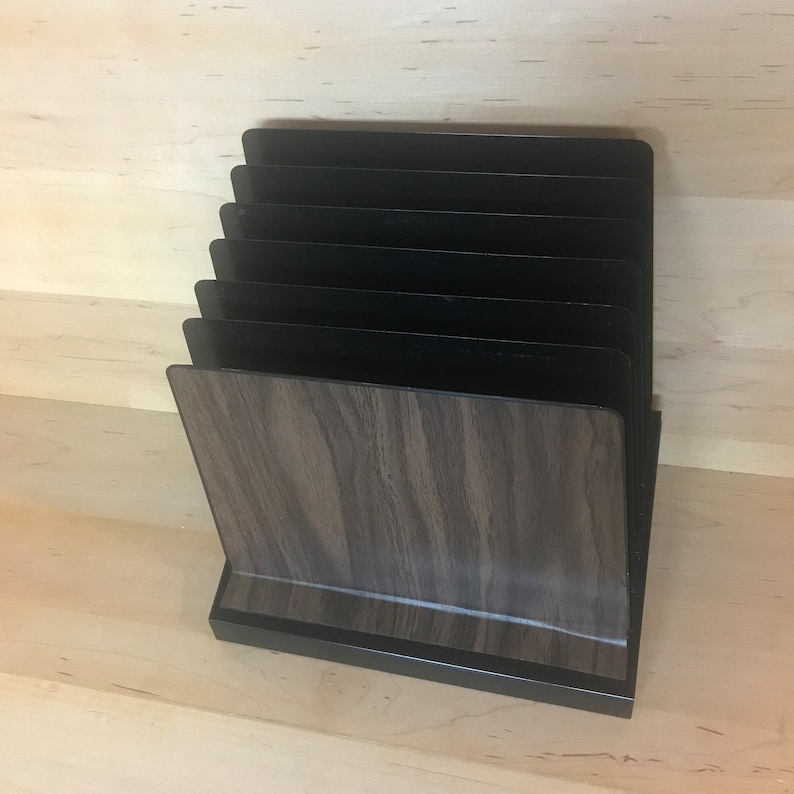 Vintage Metal File Rack 1970s 80s Wood Look Office Organizer - Etsy