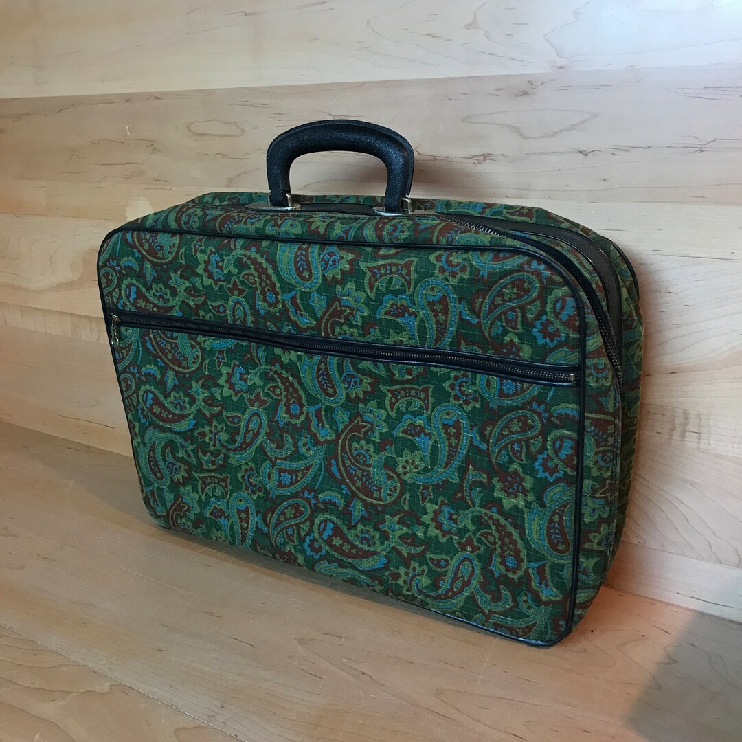 Vintage Mod Paisley Overnight Travel Bag Suitcase/briefcase Document ...