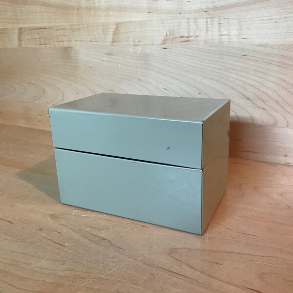 Steel Index Card Box - Etsy