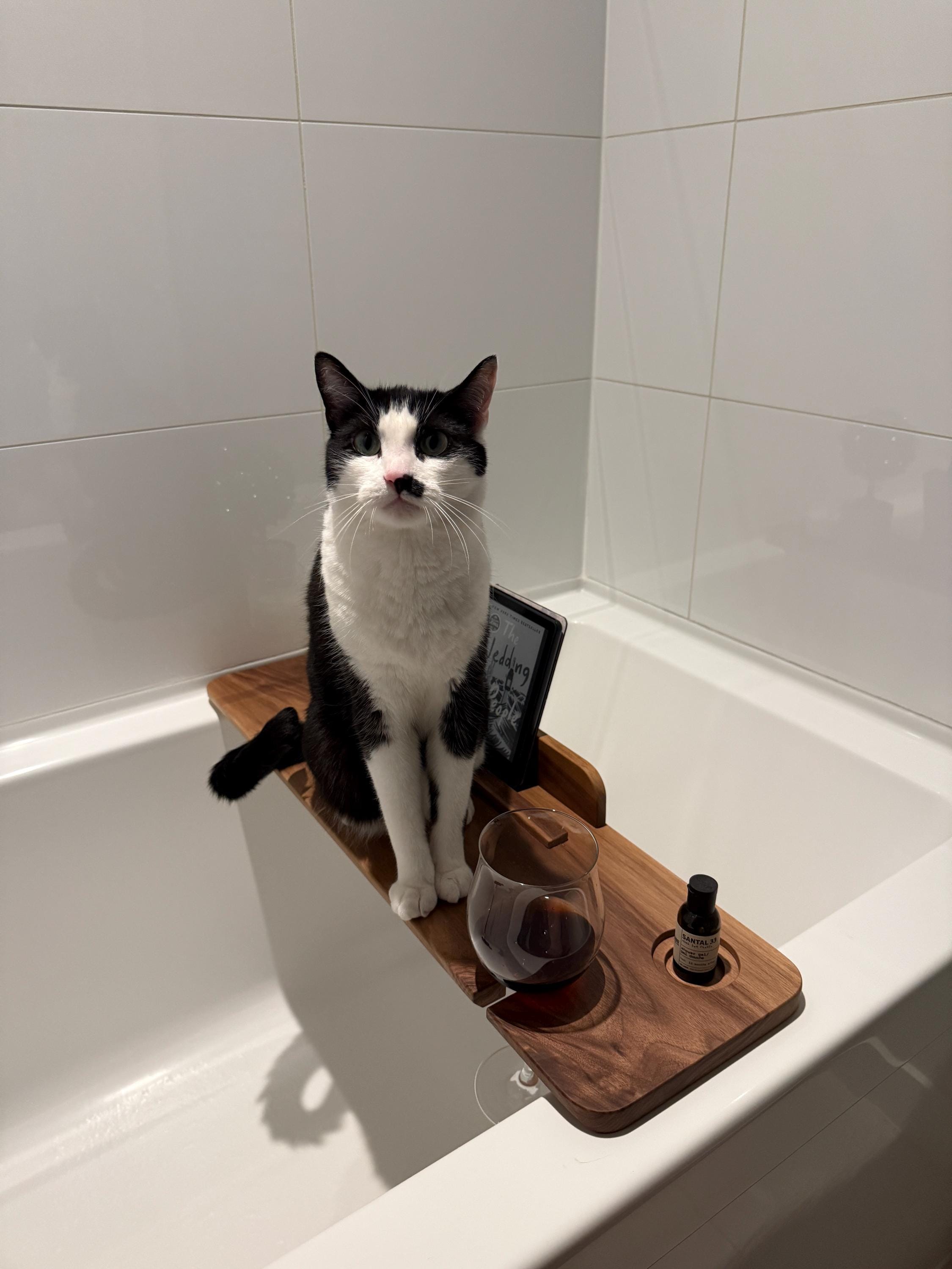 Solid Black Walnut Bath Tray - Etsy