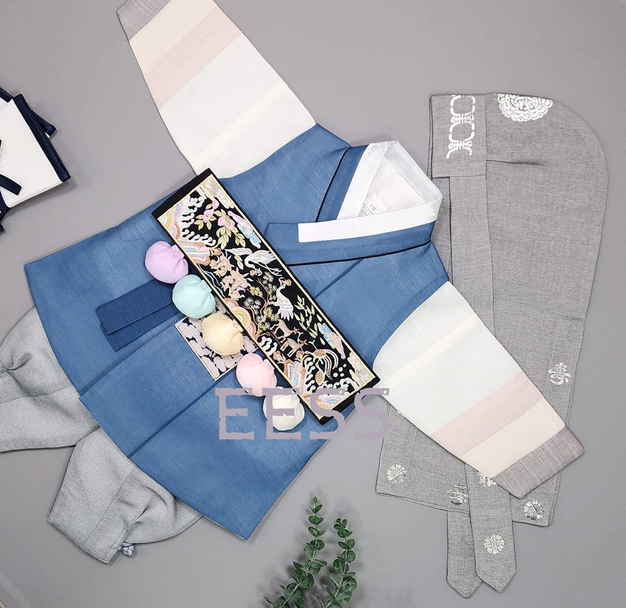 Korean Boy Baby Hanbok Traditional Clothing 1st Birthday 100th Days 1 ...