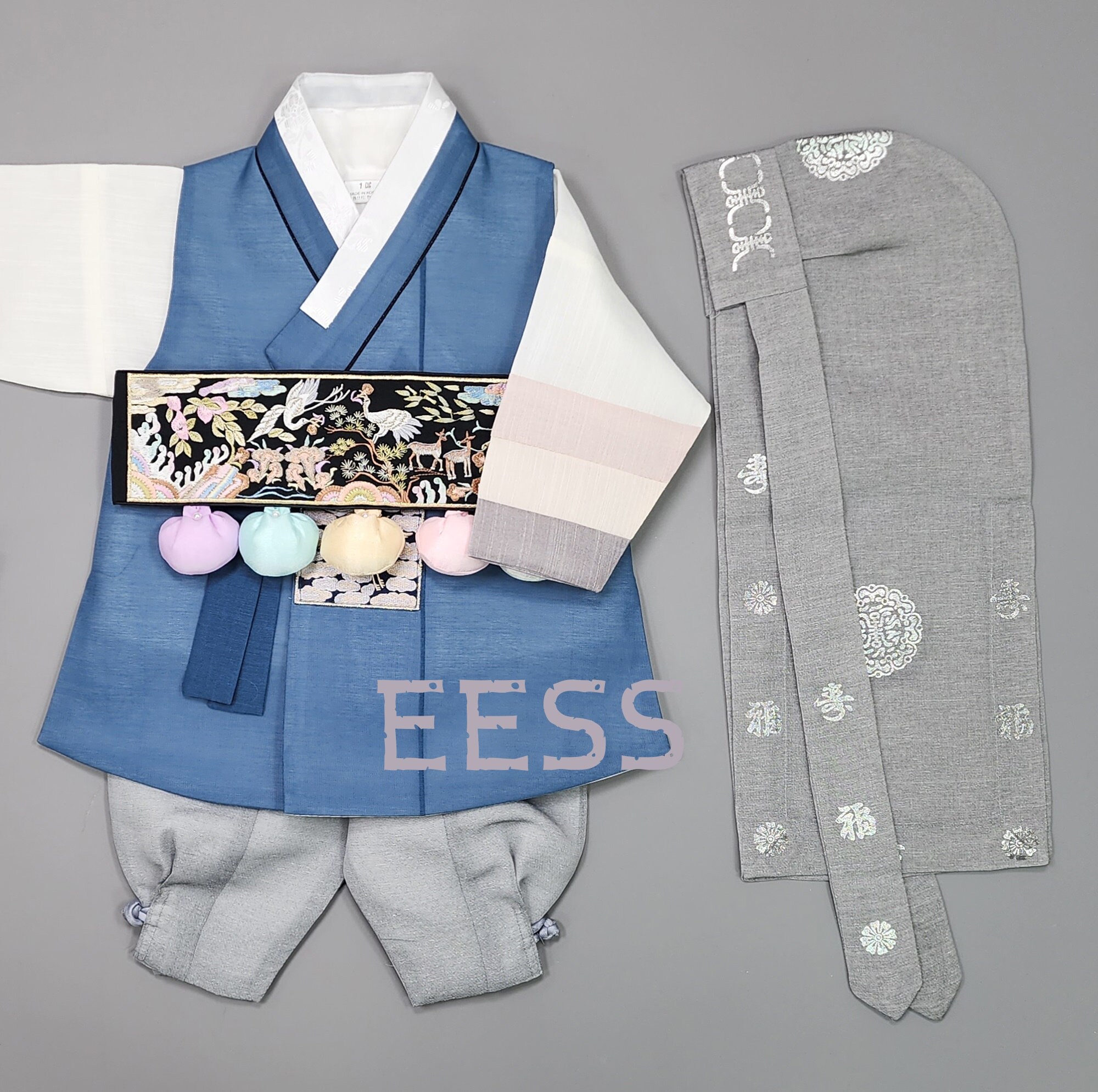 Korean Boy Baby Hanbok Traditional Clothing 1st Birthday 100th Days 1 ...