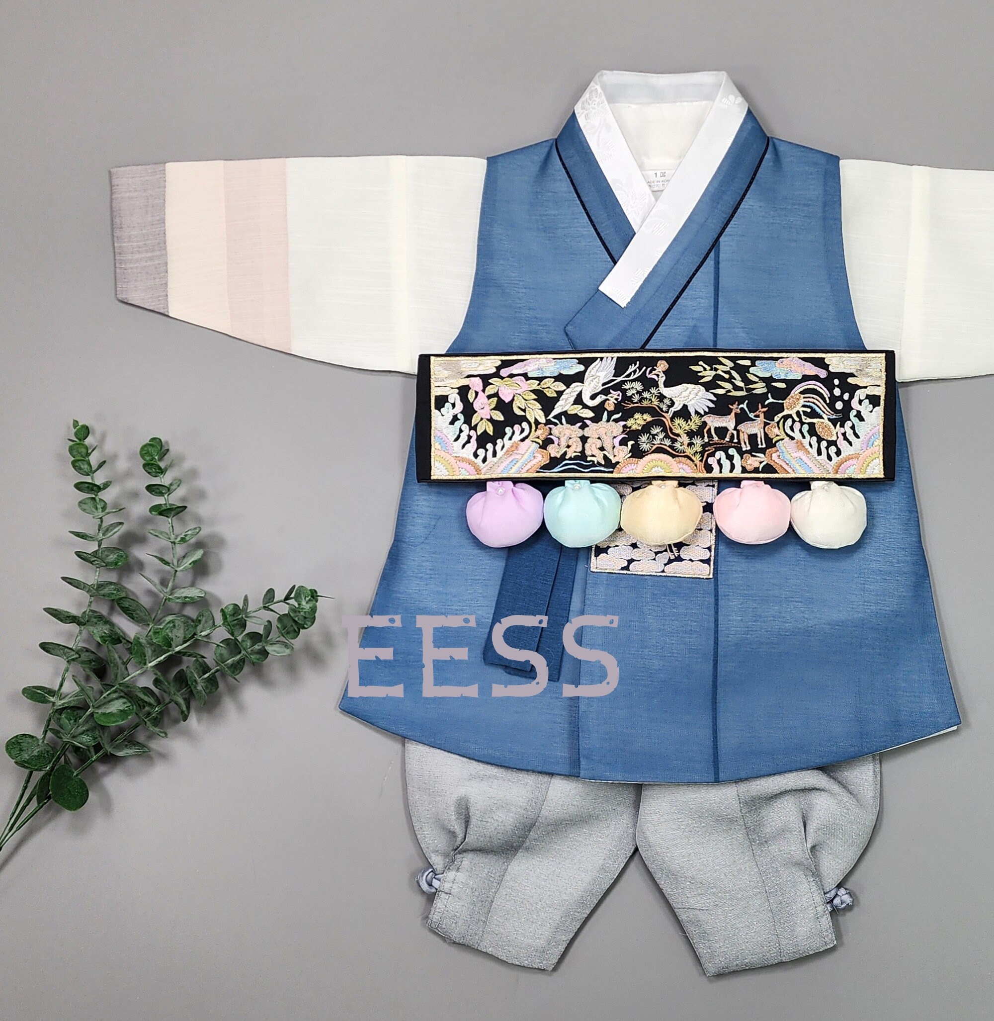 Korean Boy Baby Hanbok Traditional Clothing 1st Birthday 100th Days 1 ...