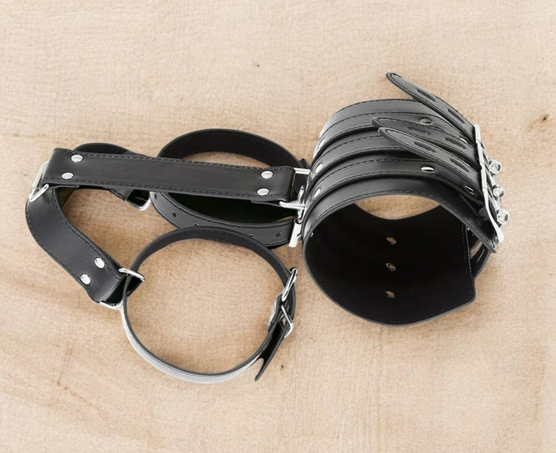 Bdsm Discipline Belt Full Body Leather Bondage Restraint Straps Hand ...