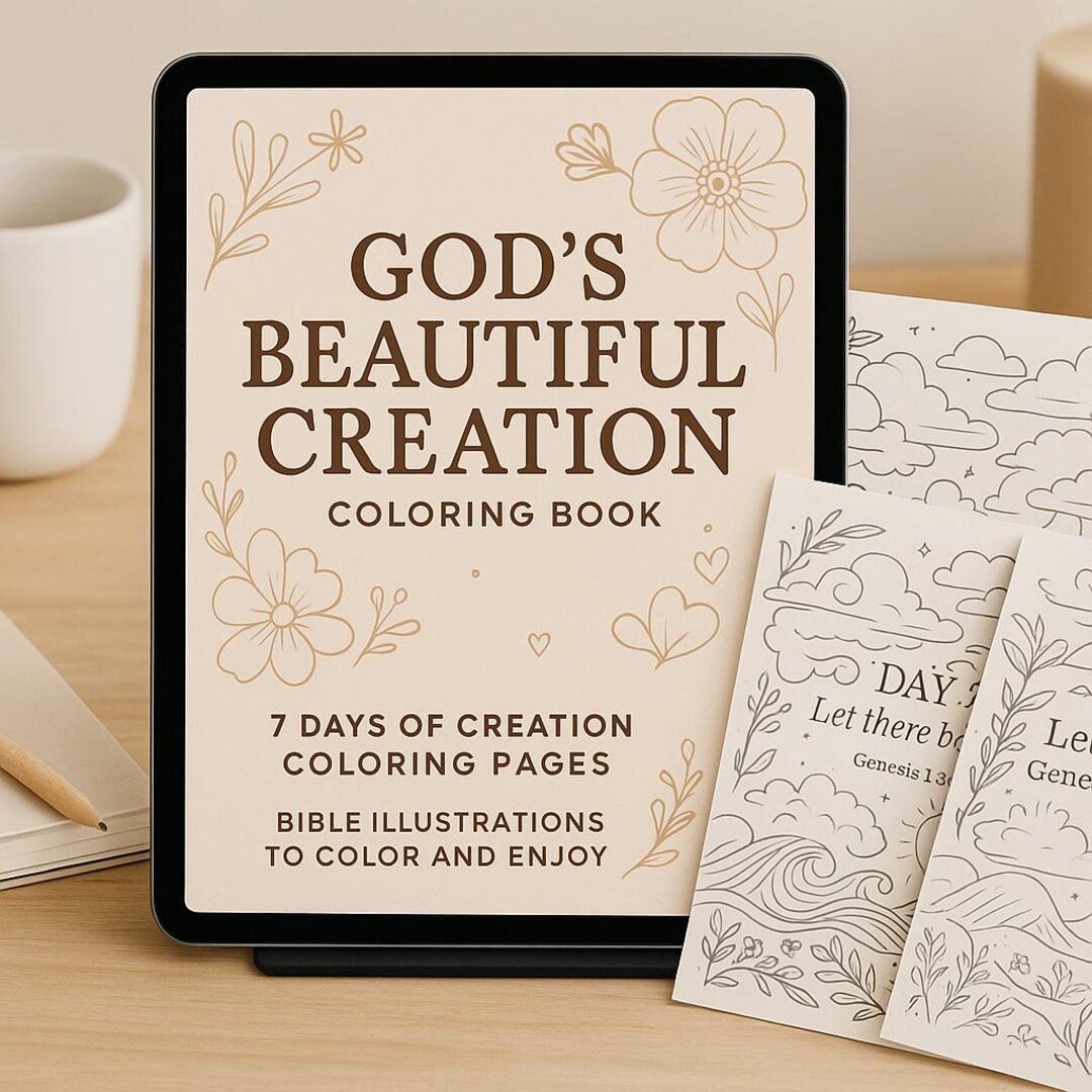 God’s Beautiful Creation Coloring Book | Faith-filled & Cozy - Etsy