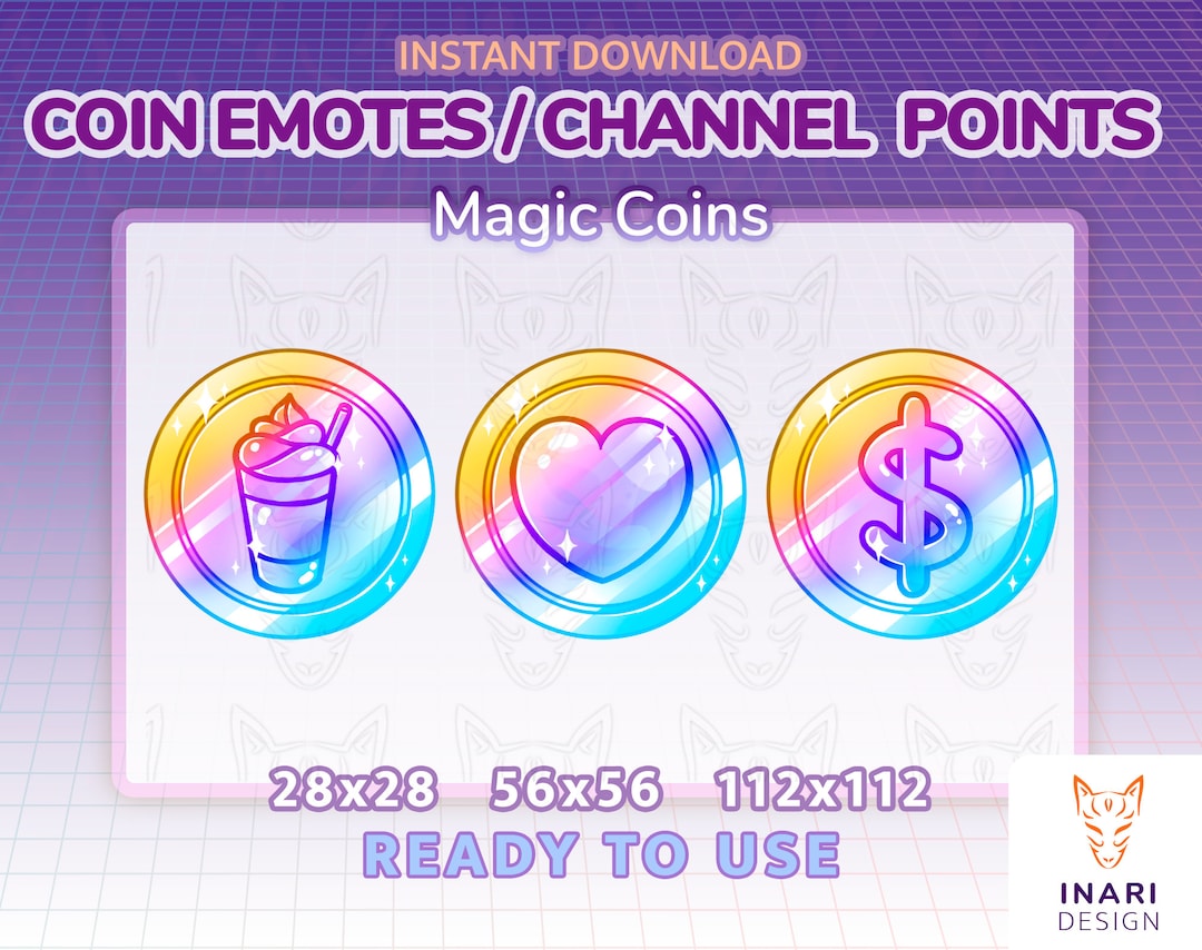 Twitch Coin Emote / Discord / Channel Points / Badges / Streamer / Gold ...