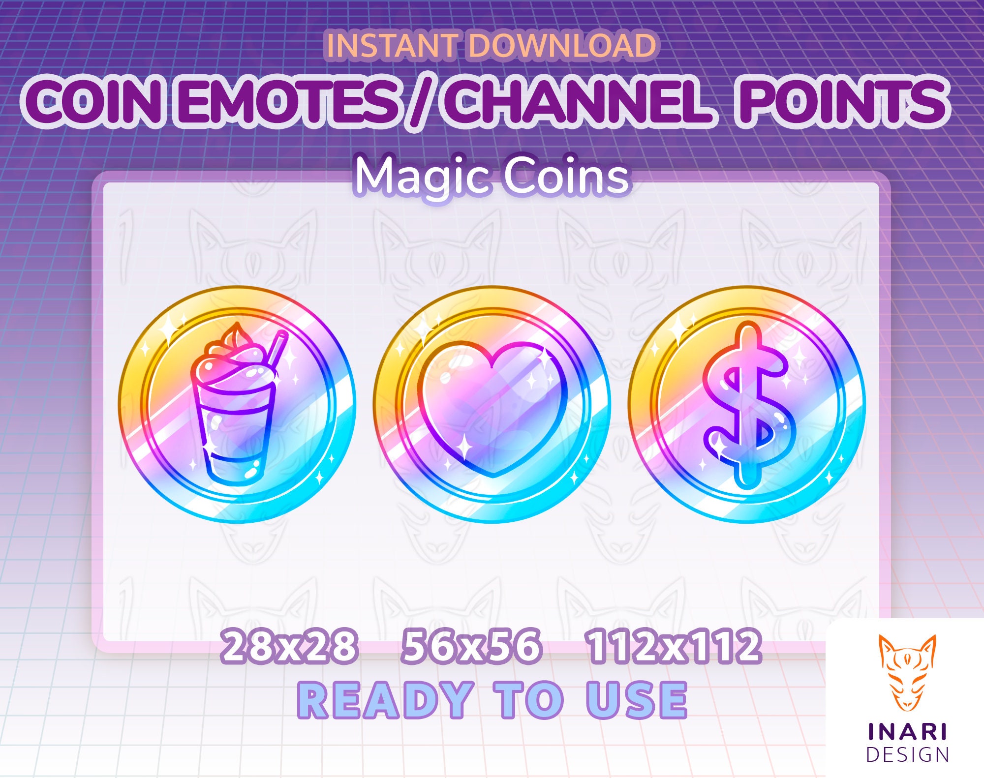 Twitch Coin Emote / Discord / Channel Points / Badges / Streamer / Gold ...