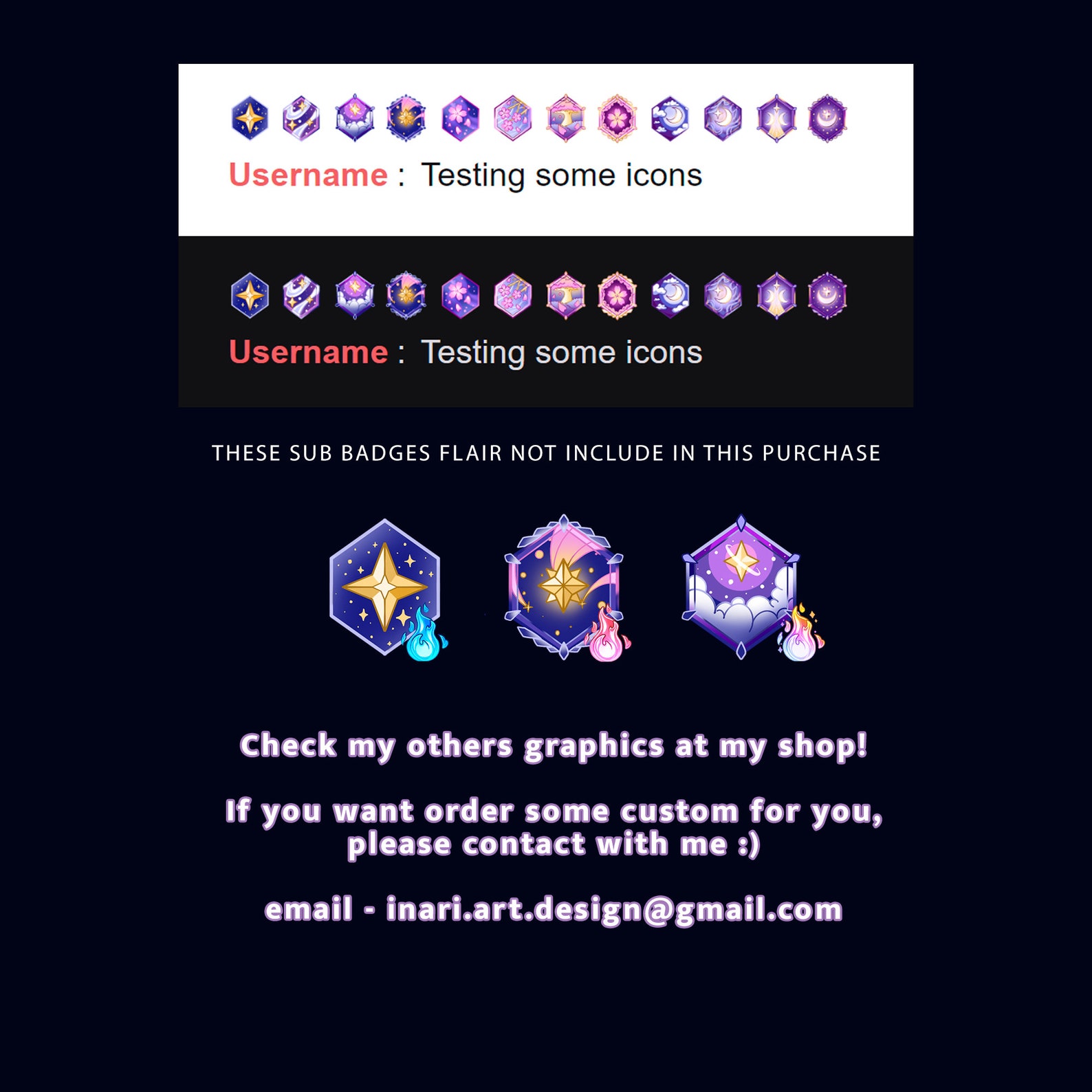 Purple Medals Twitch Badges for Your Community : Night Sky With Pink ...