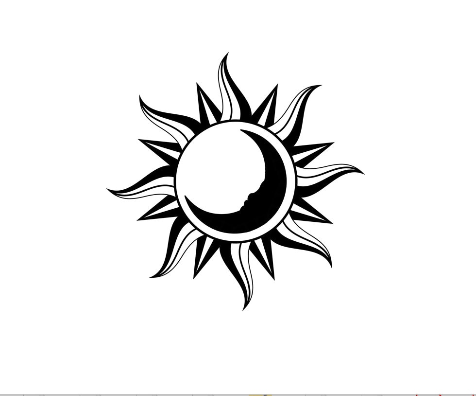 Celestial Sun and Moon / Witch Png / Magic Moon / Sun Png / Moon Png ...