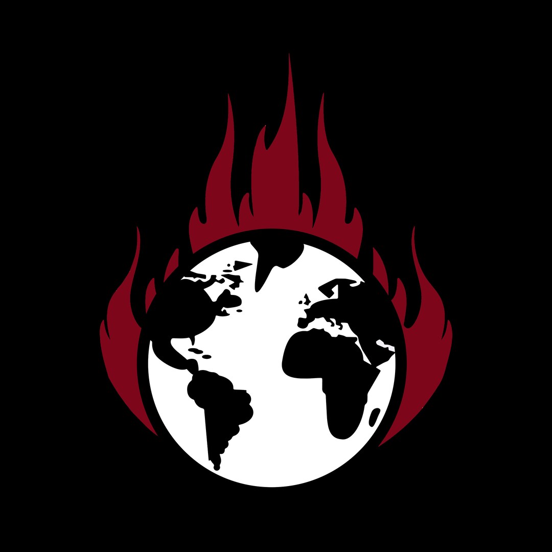 Earth PNG, Global Warming, Earth on Fire, Black Earth PNG, Firey Earth ...