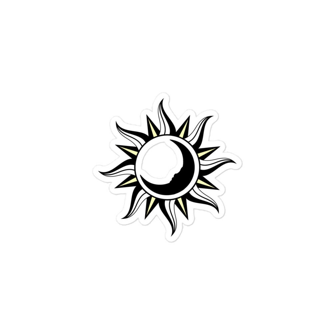 Sun Moon Vinyl Sticker / Matte Weather Proof / Decal / Zodiac - Etsy