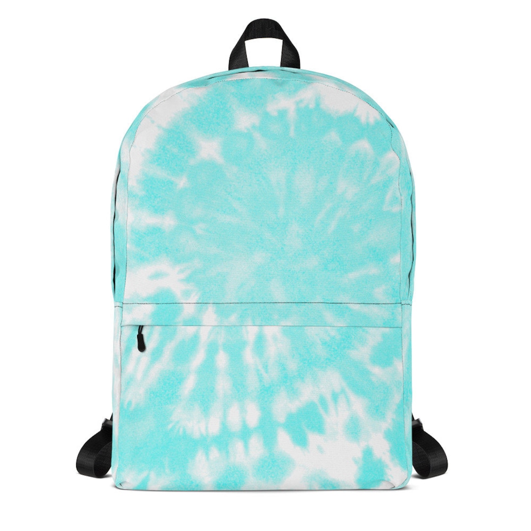 Aqua Tie-dye Backpack / Tie Dye Backpack / Blue Tie Dye Backpack ...