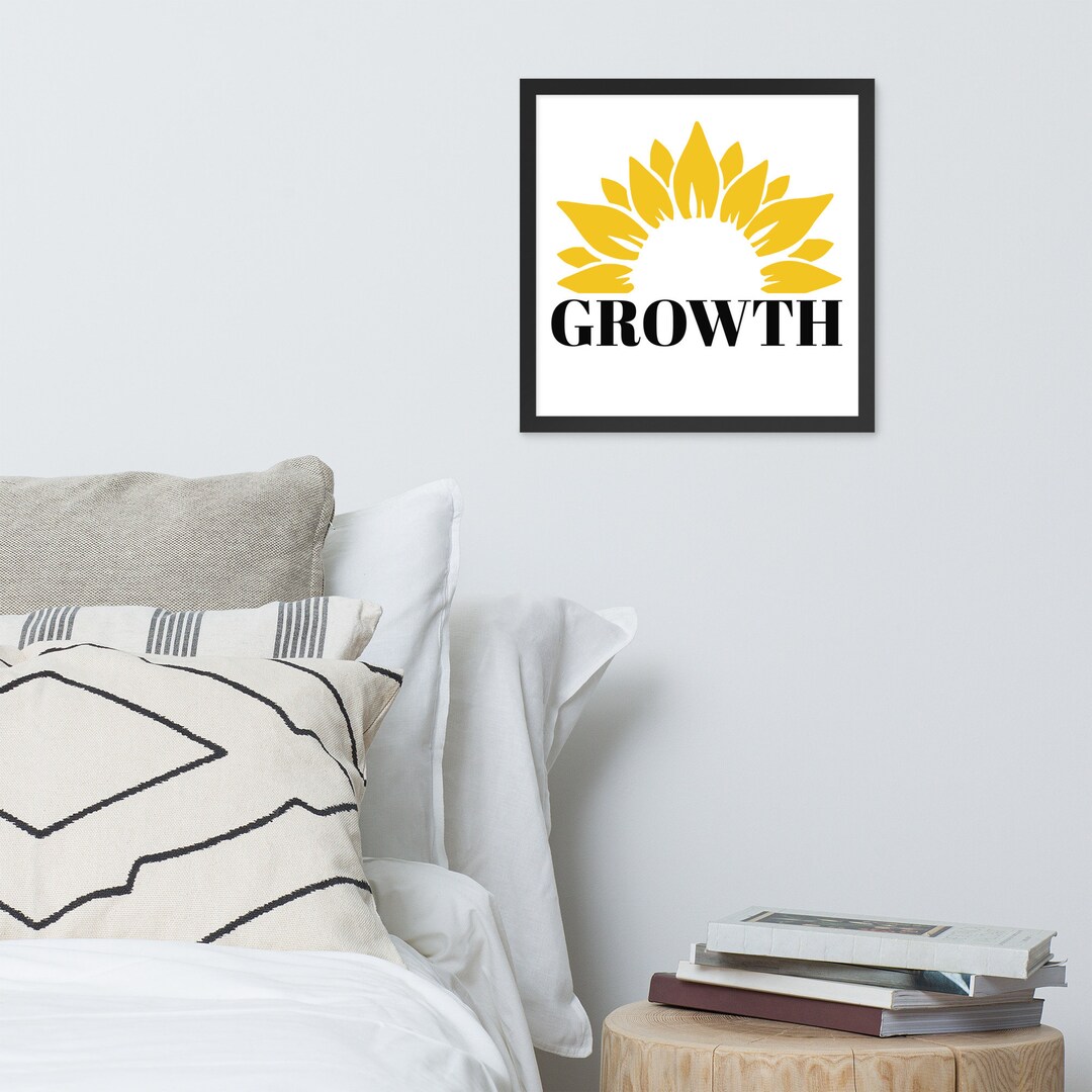 Sunflower Wall Art I Motivational Quote I Growth Framed Poster | Poster ...