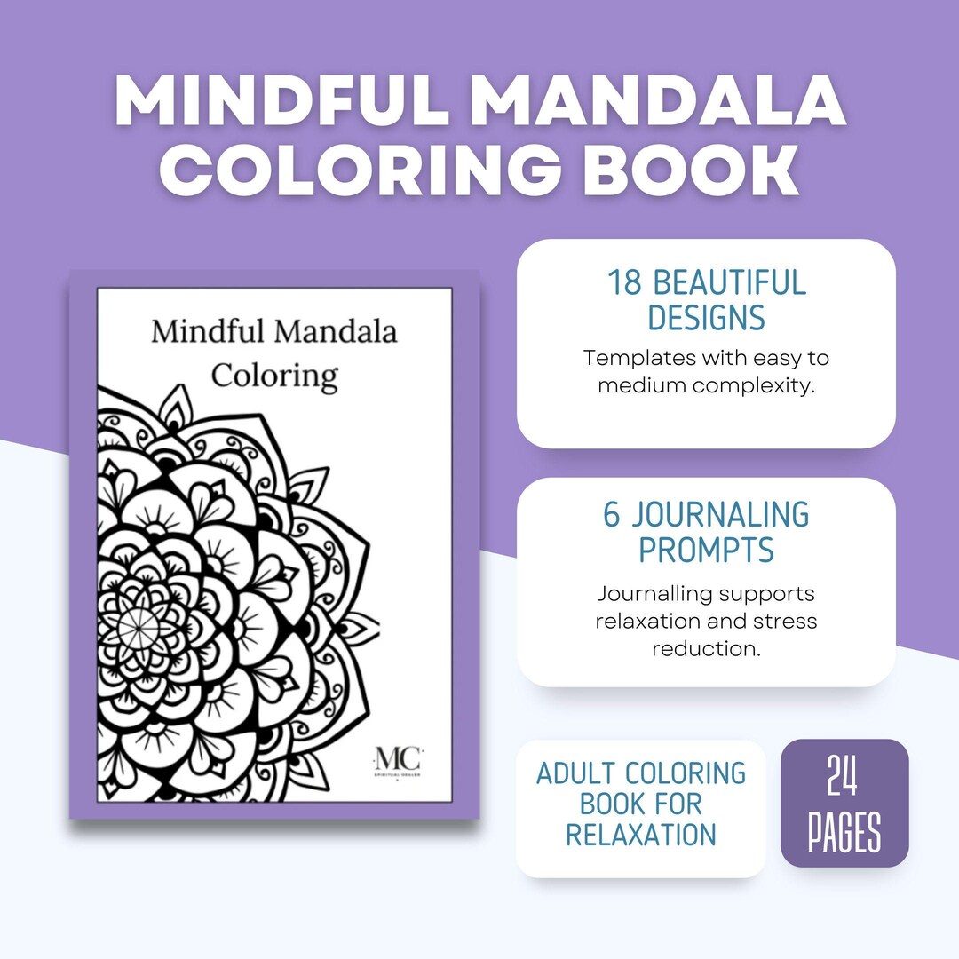 Mindful Mandala Coloring Book for Adults | Adult Coloring Book: Mandala ...