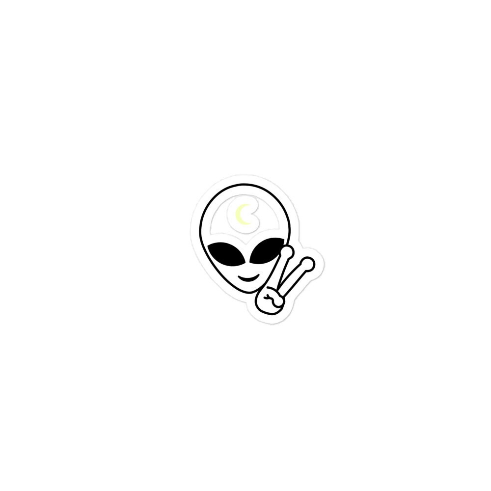 Alien Peace Sign Vinyl Sticker / Matte Weather Proof / Decal - Etsy