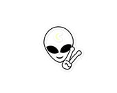 Alien Peace Sign Vinyl Sticker / Matte Weather Proof / Decal - Etsy