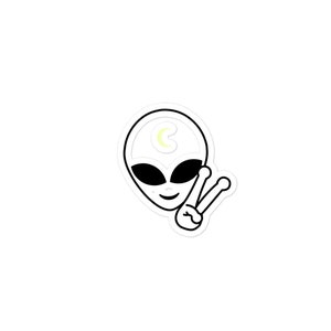 Alien Peace Sign Vinyl Sticker / Matte Weather Proof / Decal - Etsy
