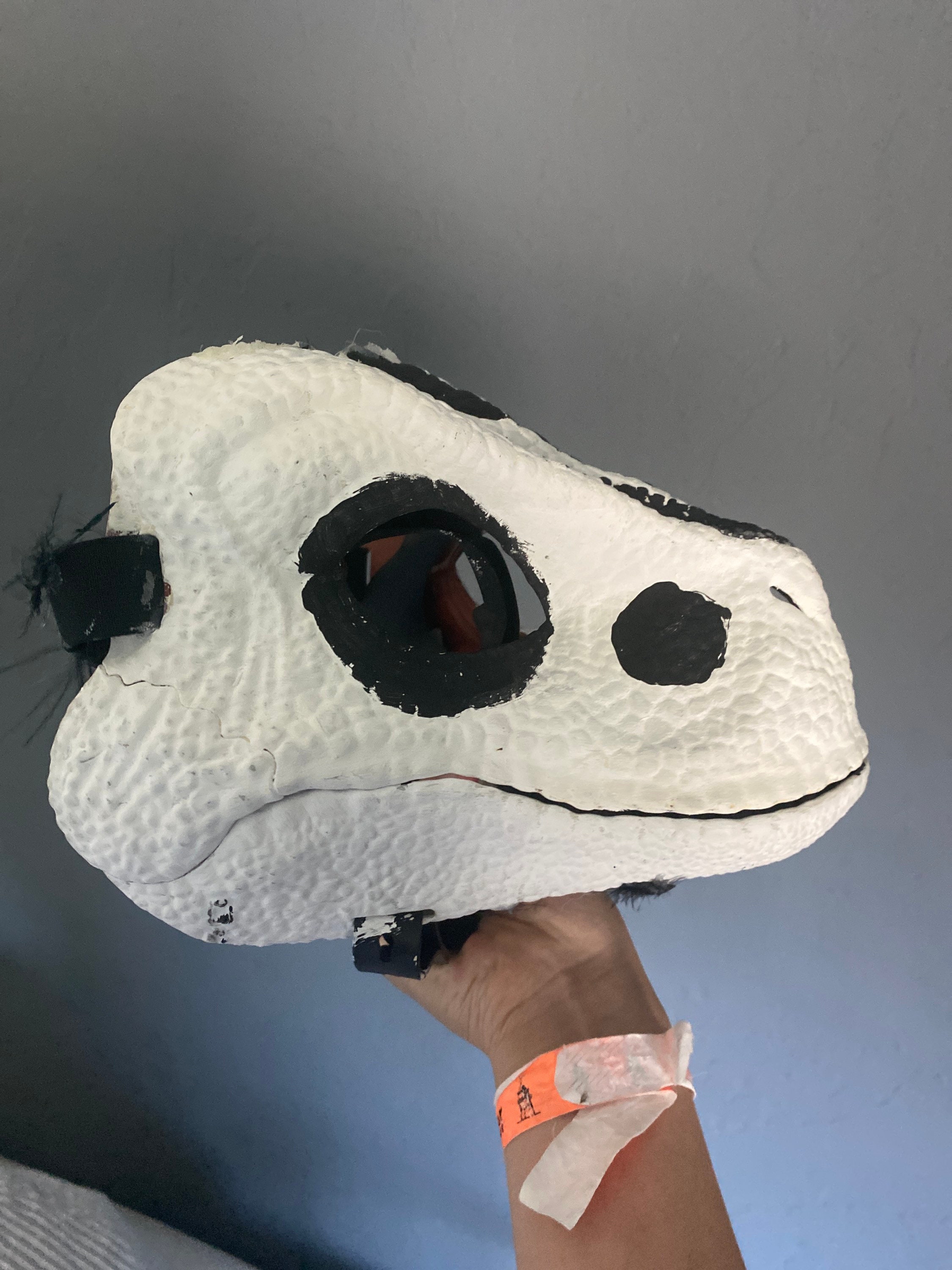 Raptor Mask B&W Furry | Etsy