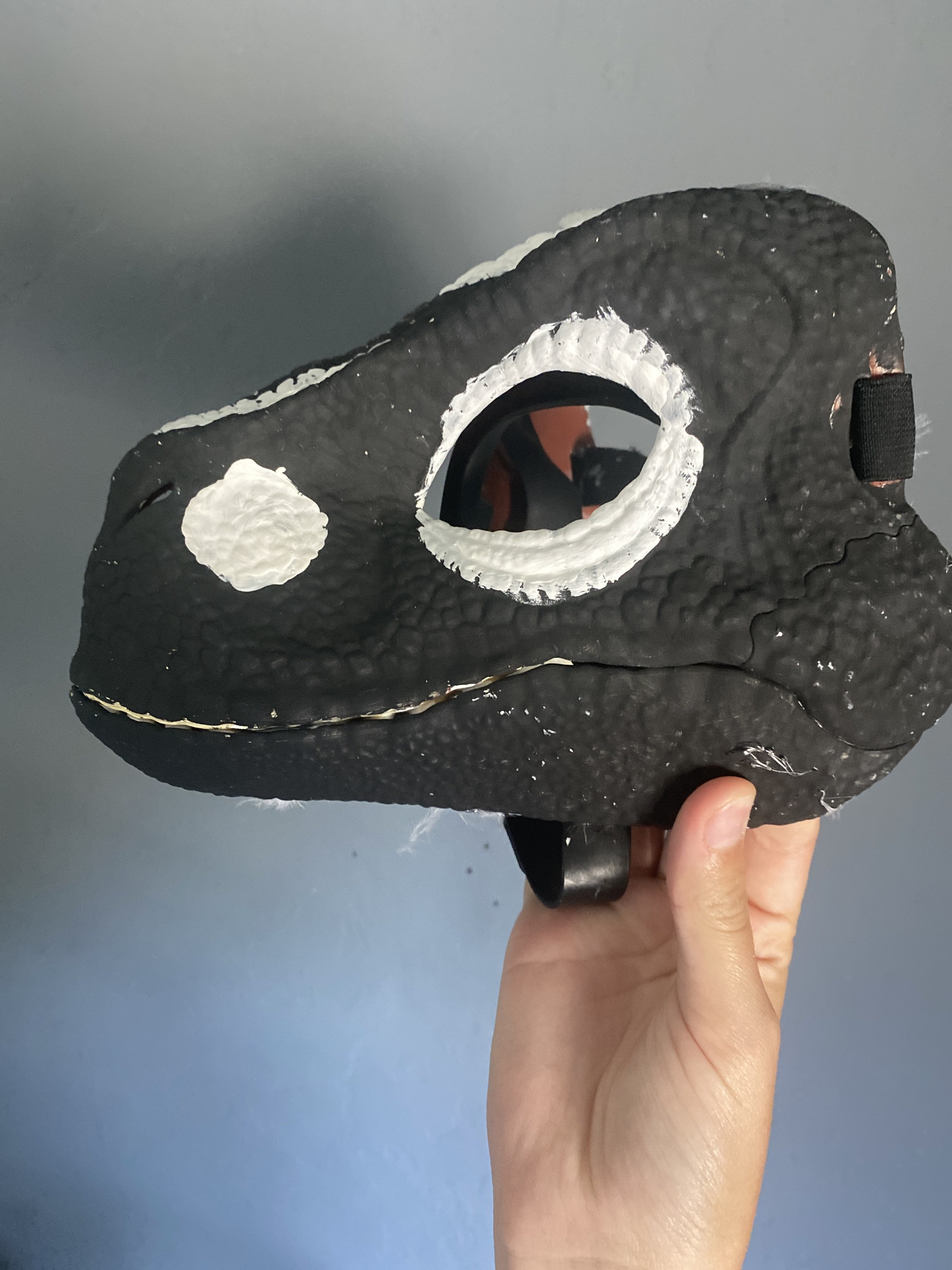 Raptor Mask B&W Furry | Etsy