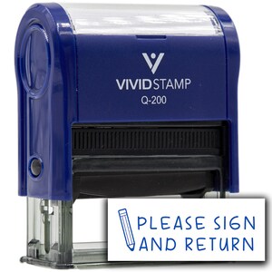 Vivid Stamp Please Sign and Return Stamps for Grading Self-inking ...