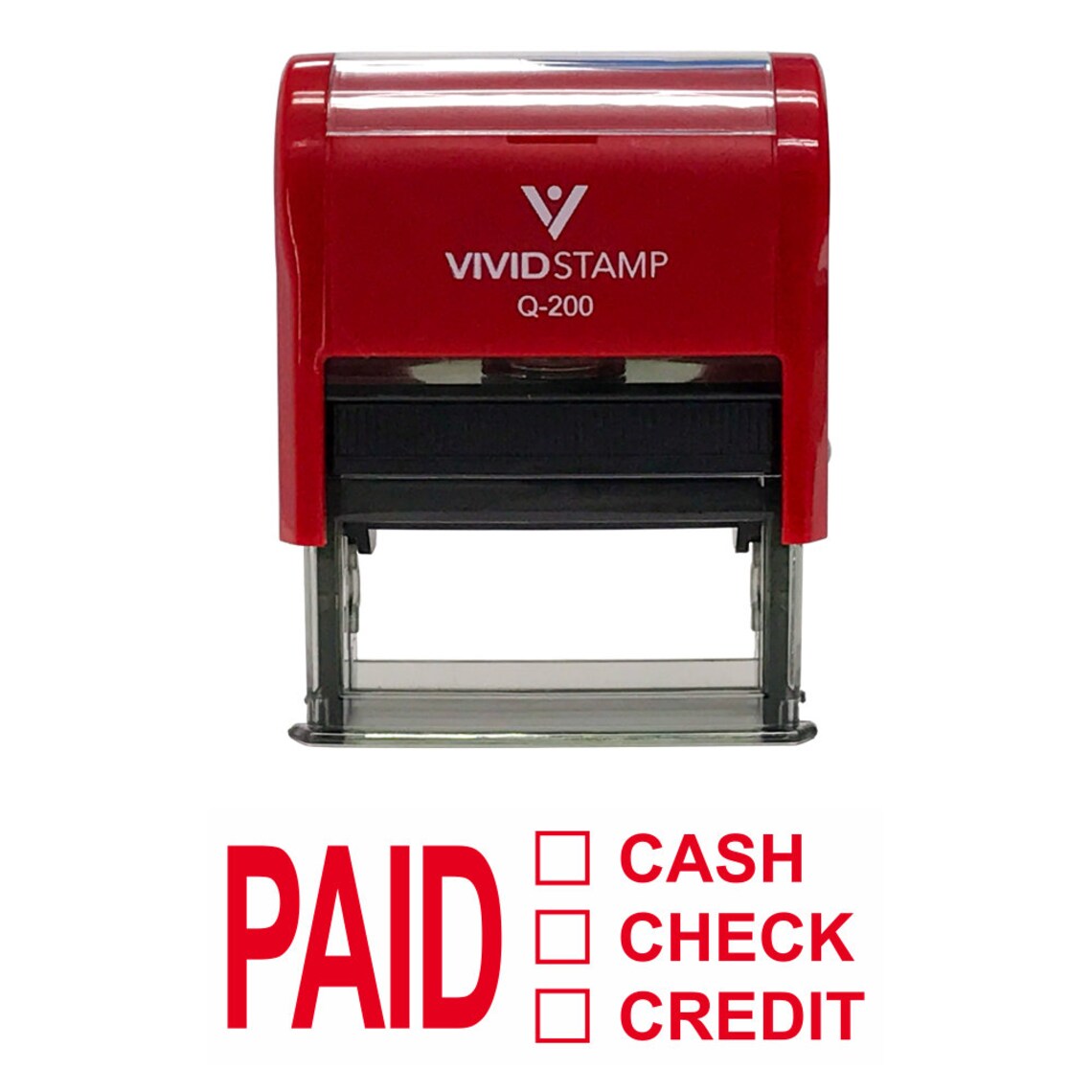 Paid Cash Check Credit Self Inking Rubber Stamp - Etsy