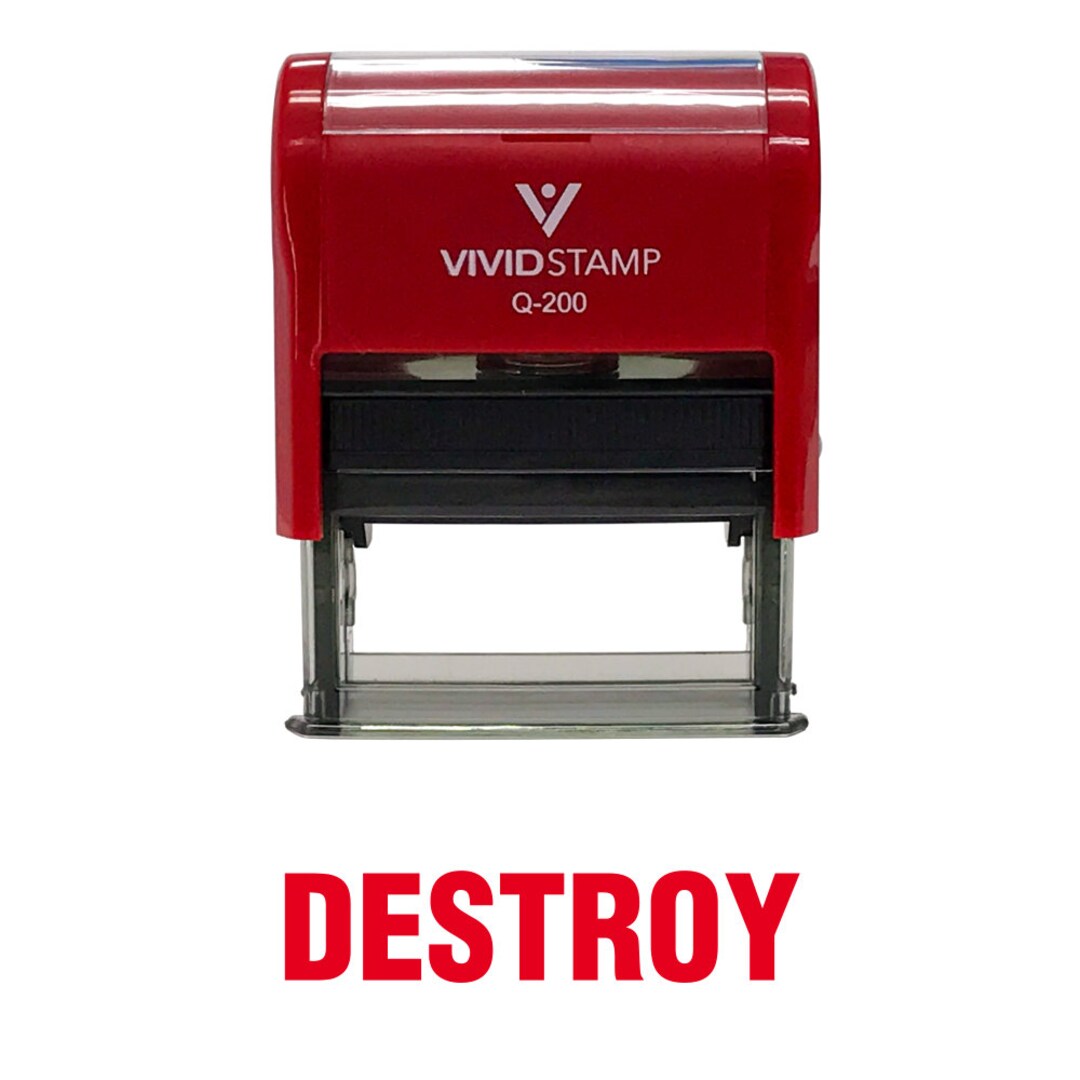 Destroy Office Self Inking Rubber Stamp - Etsy