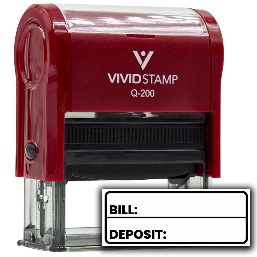 All Quality Bill Deposit Self-inking Rubber Stamp | Business and ...