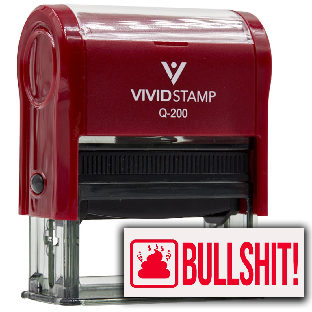 Bullshit poop Self Inking Rubber Stamp - Etsy