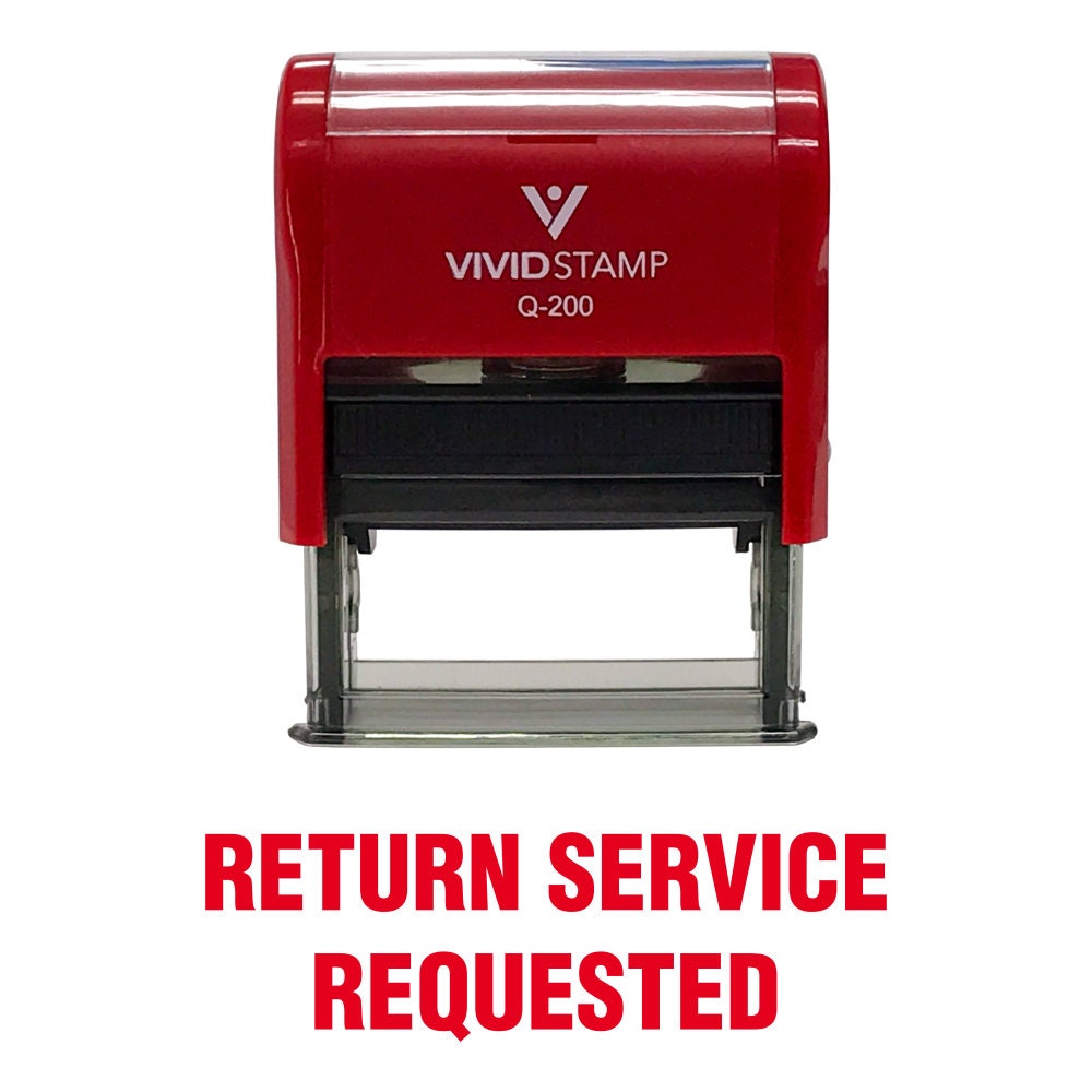 Return Service Requested Self Inking Rubber Stamp - Etsy