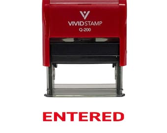 Entered Rubber Stamp - Etsy