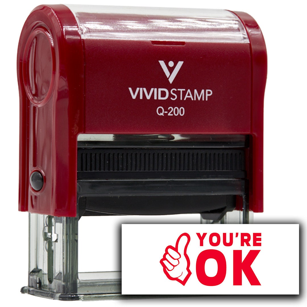 Vivid Stamp Youre OK Stamps for Grading Self-inking Rubber - Etsy