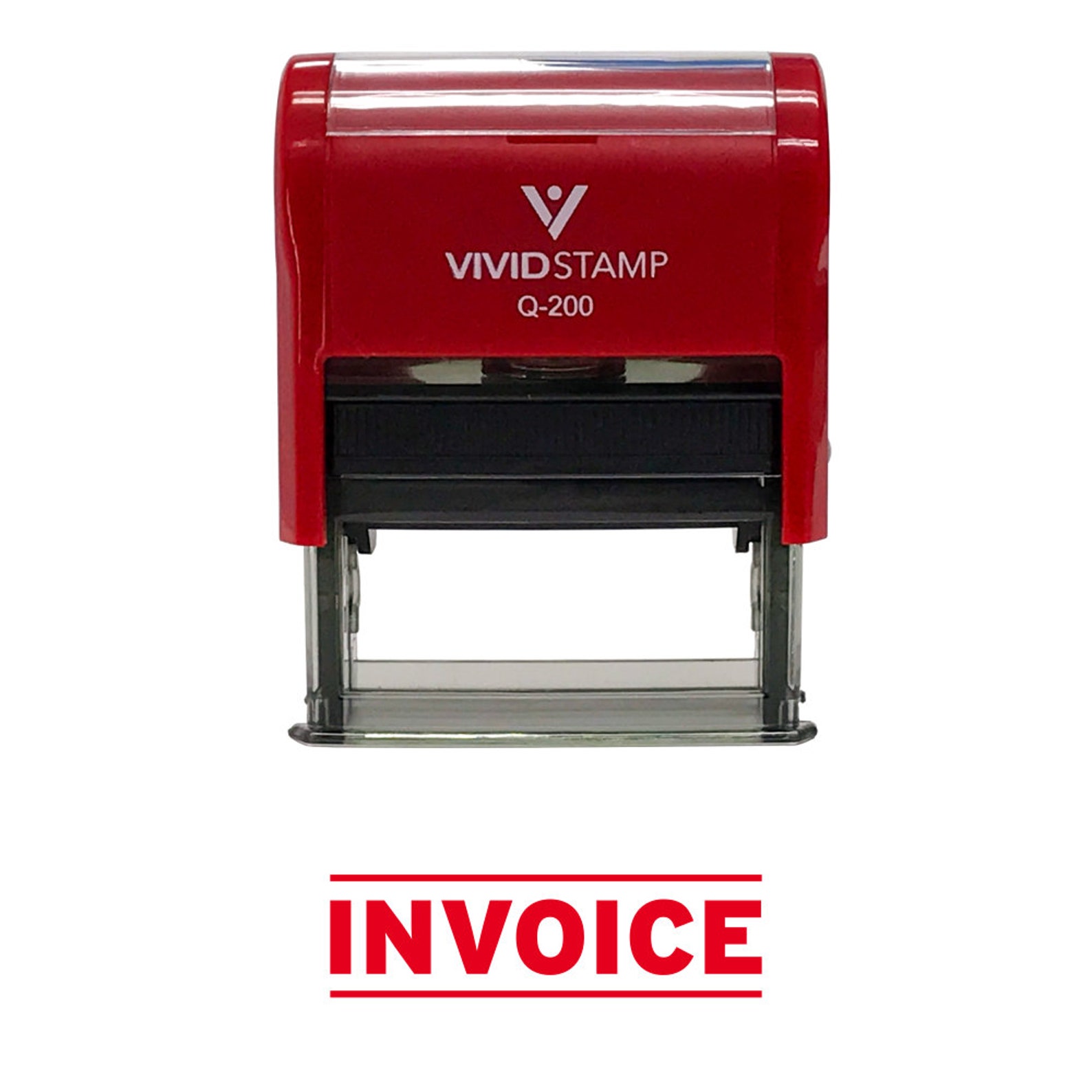INVOICE Self Inking Rubber Stamp - Etsy