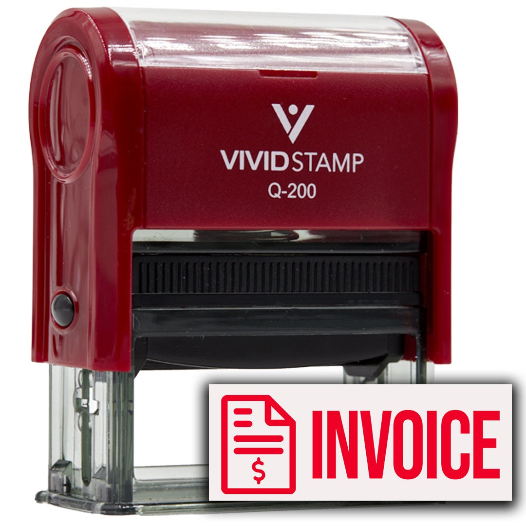 Invoice (dollar Sign) Self Inking Rubber Stamp - Etsy