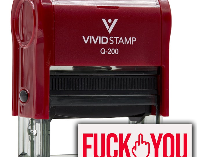 Fuck You (middle Finger) Self Inking Rubber Stamp - Etsy