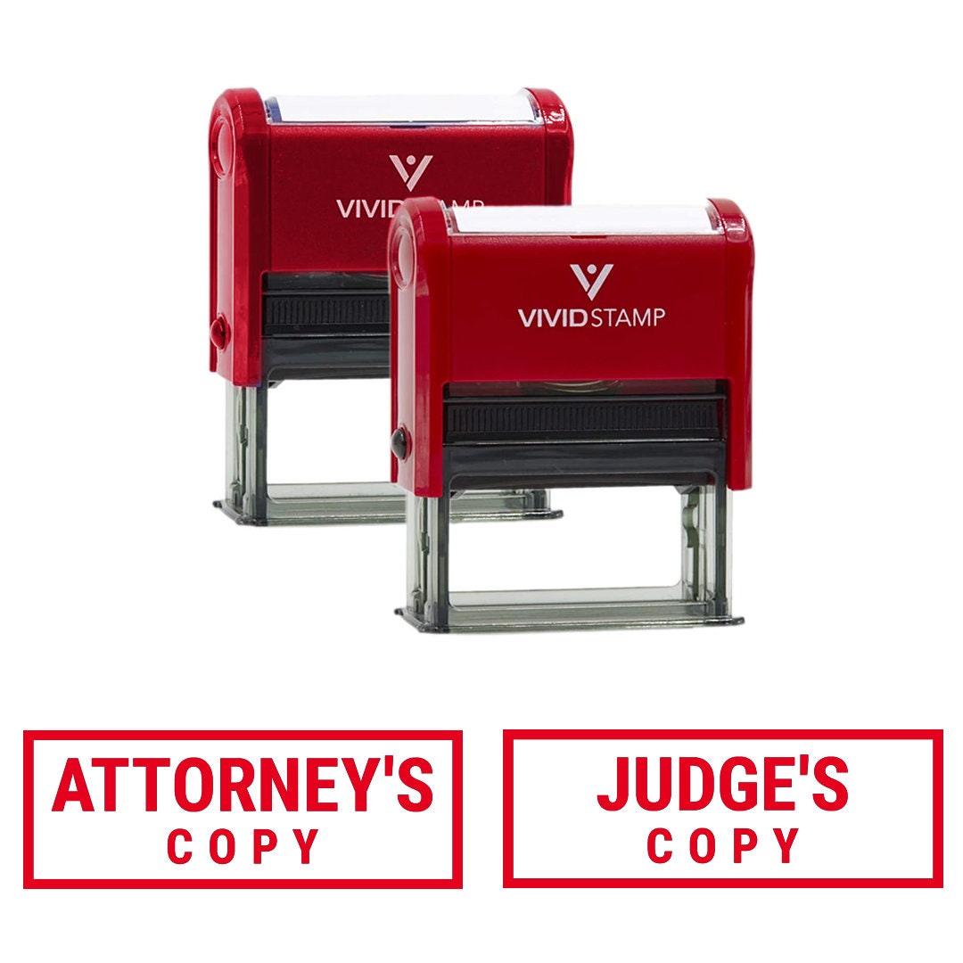 Vivid Stamp Attorney's Copy and Judge's Copy Office Stamp Self-inking ...
