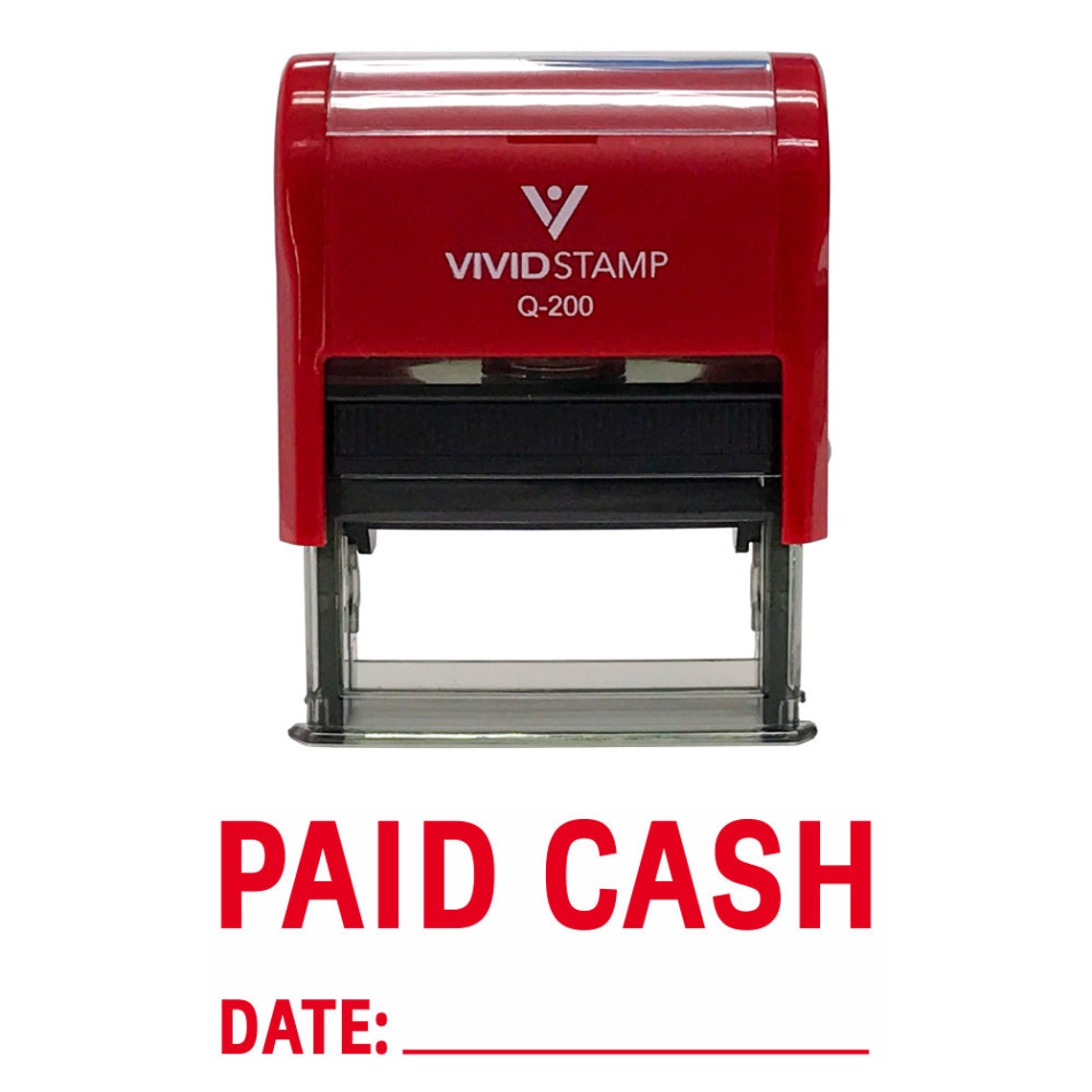 Paid Cash With Date Line Self Inking Rubber Stamp - Etsy