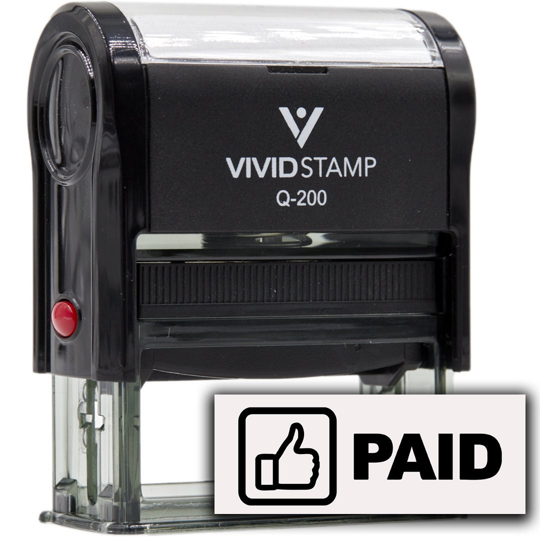 Paid thumbs Up Self Inking Rubber Stamp - Etsy