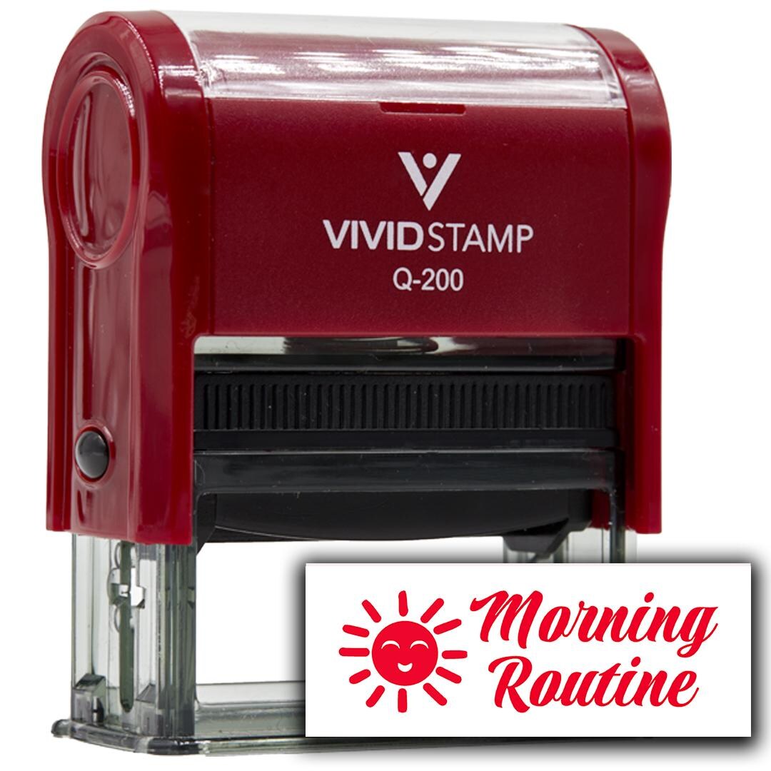 Vivid Stamp Morning Routine Self-inking Rubber Stamps Teachers and ...
