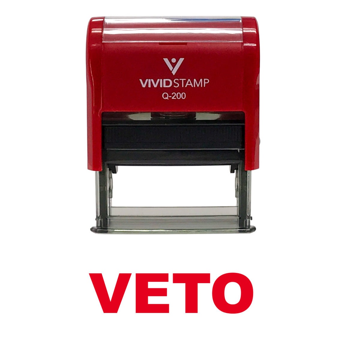 Veto Self Inking Rubber Stamp - Etsy