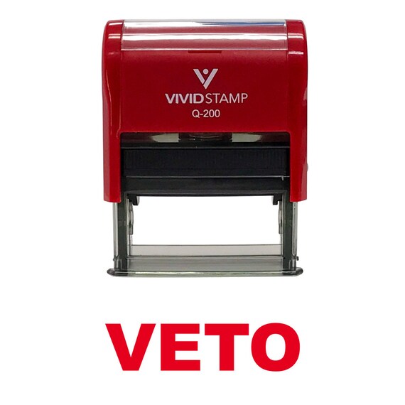 Veto Self Inking Rubber Stamp | Etsy