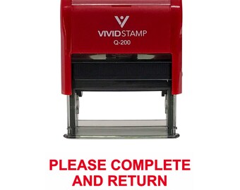 Complete and Return Stamp - Etsy
