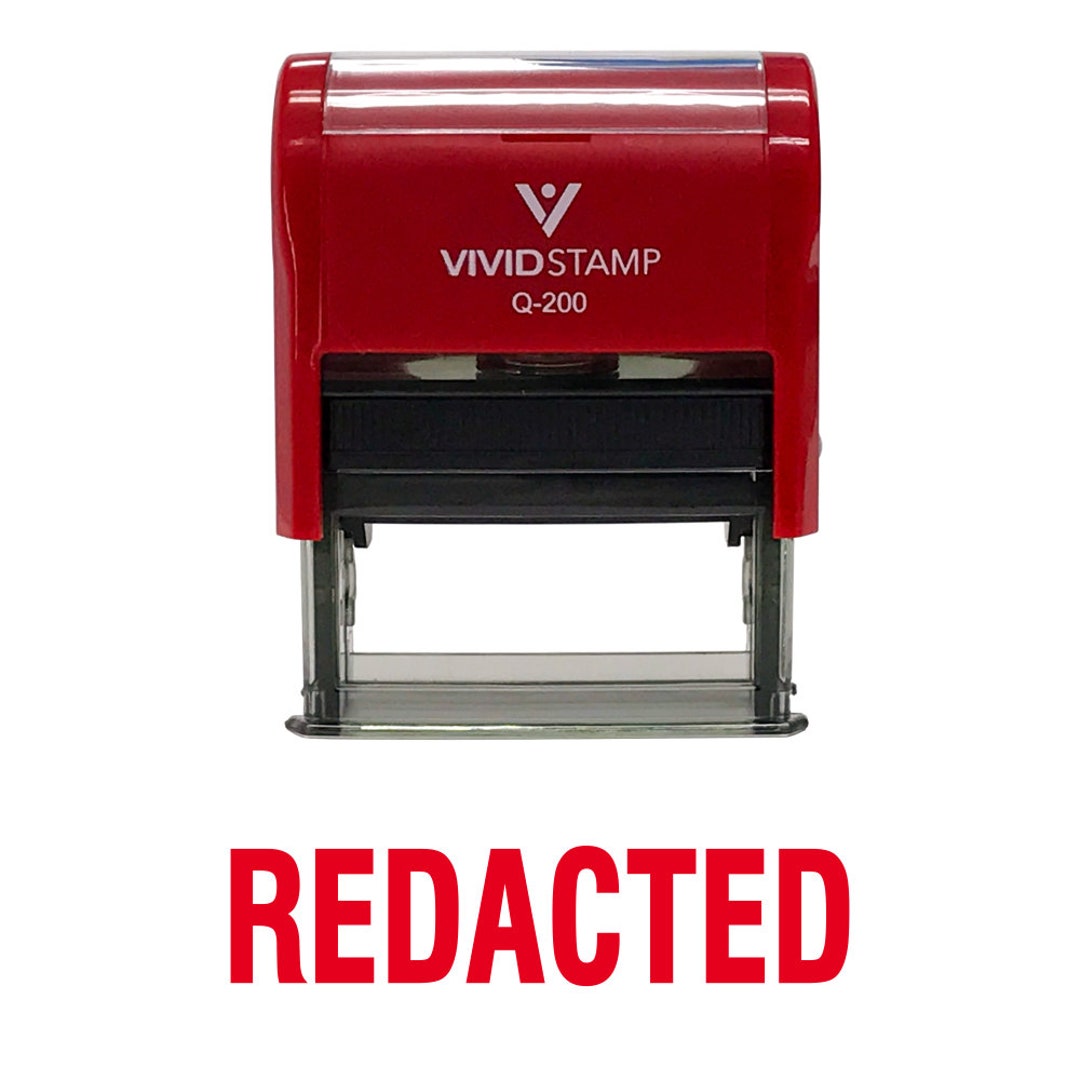 Redacted Self Inking Rubber Stamp - Etsy