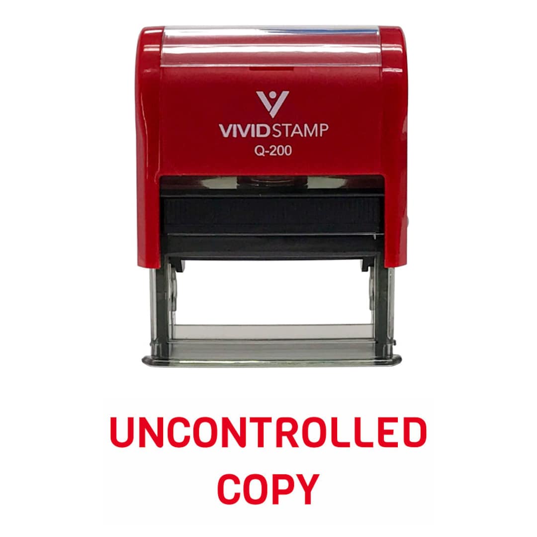 UNCONTROLLED COPY Self Inking Rubber Stamp - Etsy