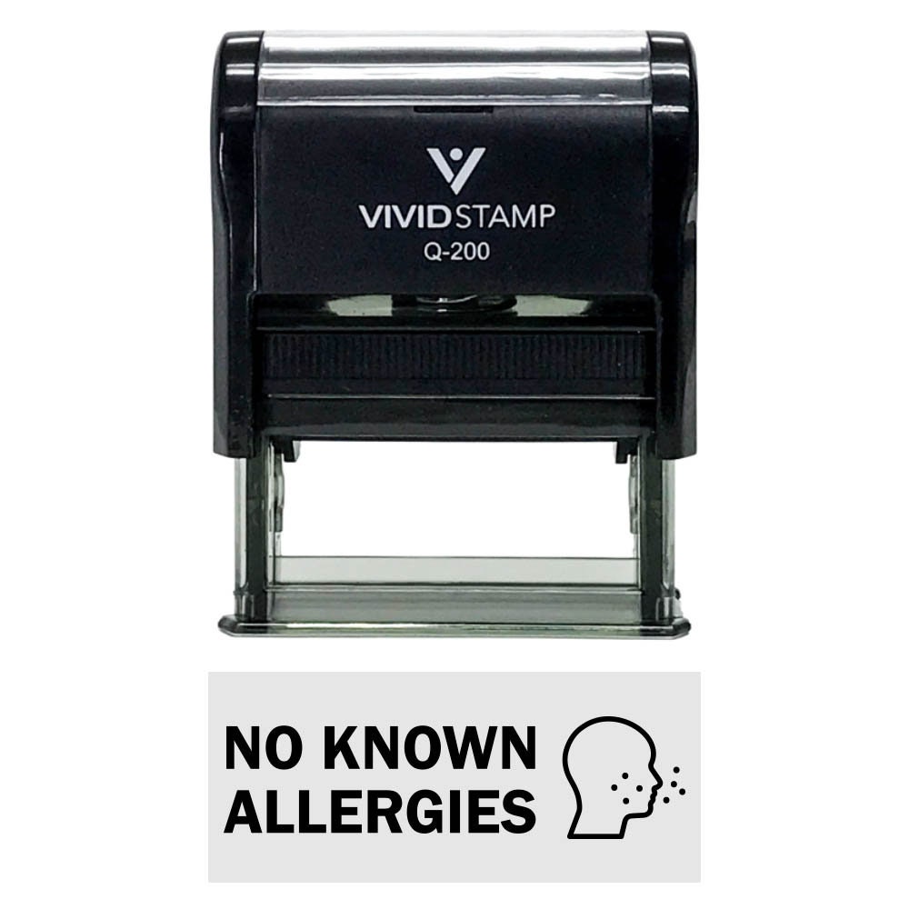 Vivid Stamp No Known Allergies Medical Self-inking Rubber - Etsy