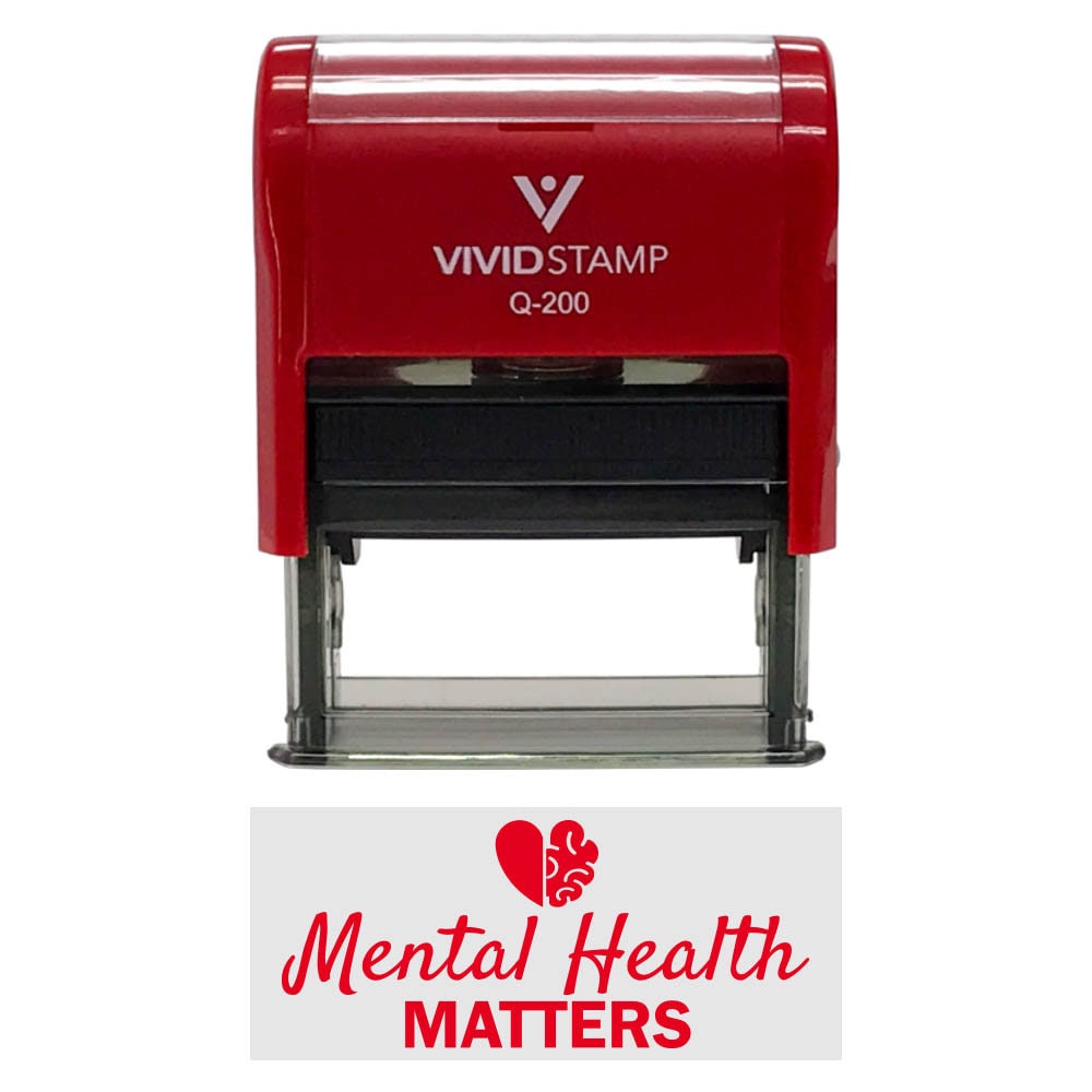 Vivid Stamp Mental Health Matters Medical Self-inking Rubber Stamps - Etsy