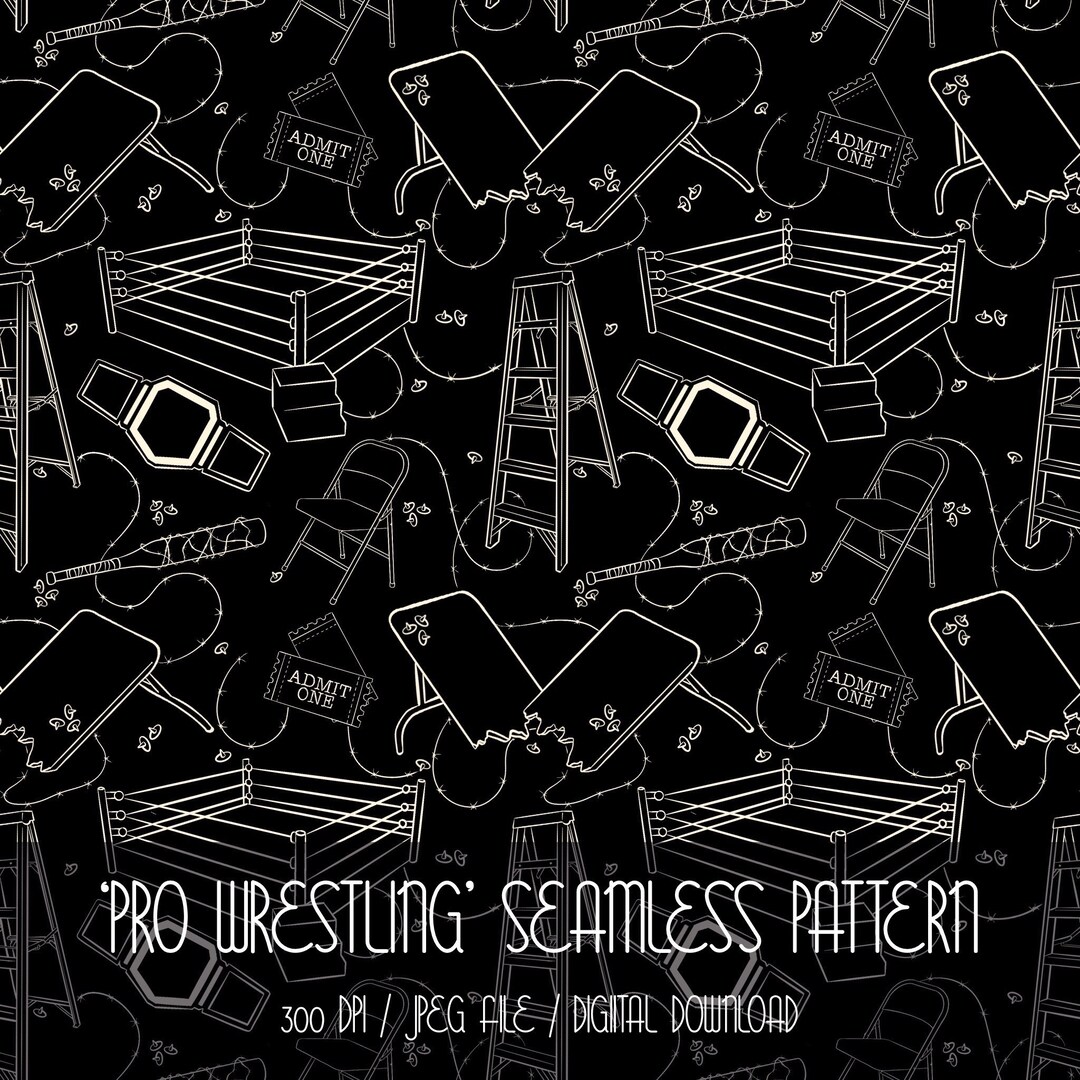 Pro Wrestling Seamess Pattern, Repeating Pattern - Etsy