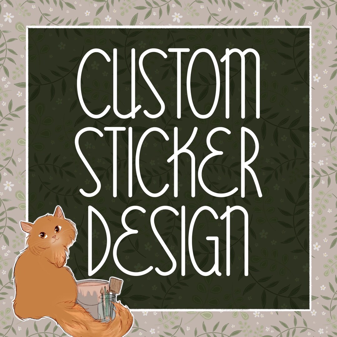 Custom Digital Art Design - Sticker - Etsy