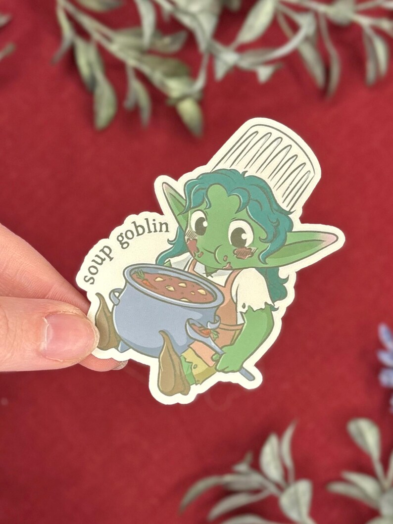 Soup Goblin Sticker, Vinyl Decal - Etsy