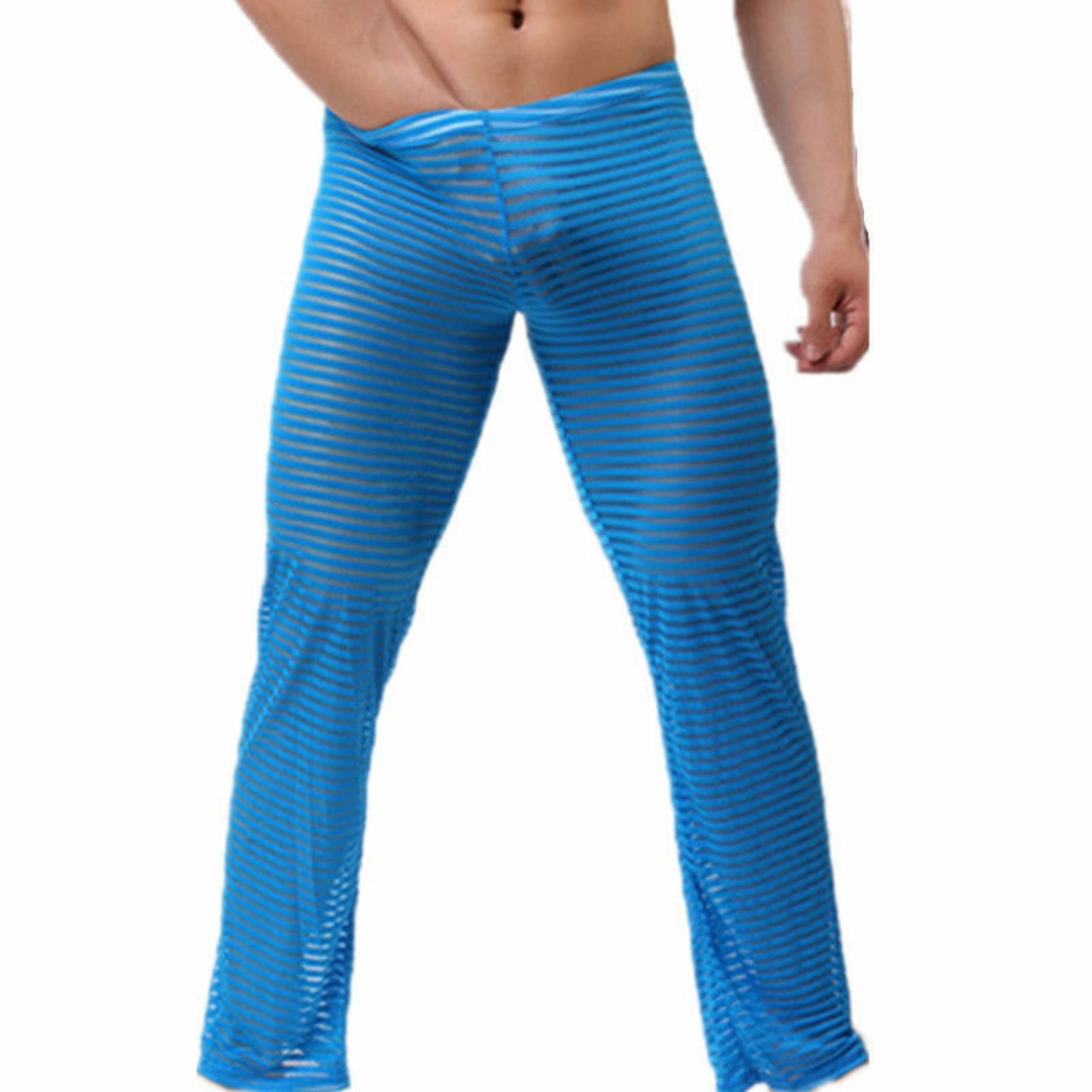 Men See Through Pants Home Lounge Sheer Pants Causal Pajamas | Etsy