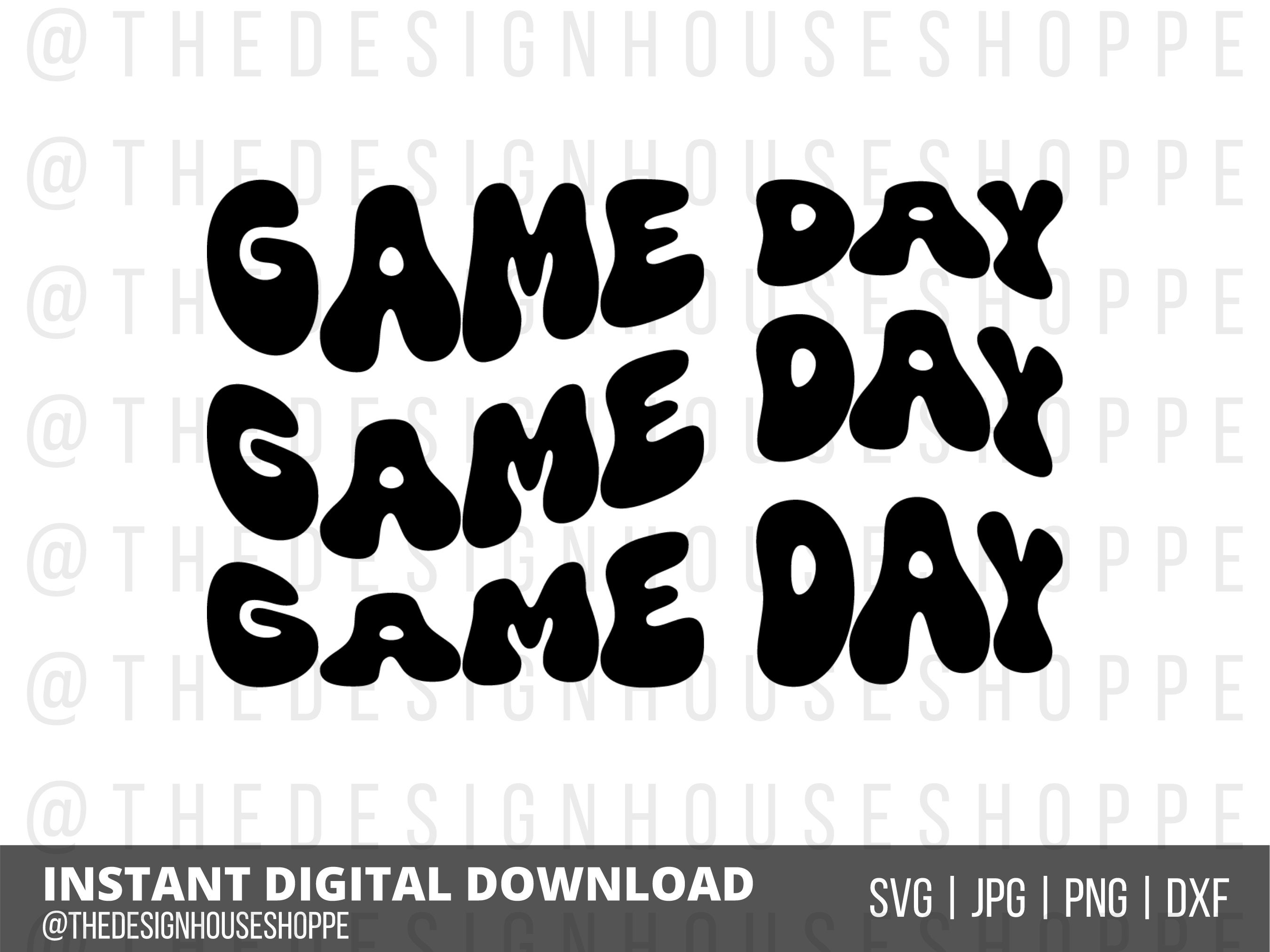 Gameday Svg, Wavy Stacked Letters Svg, Football Mom Svg, Sports Saying ...